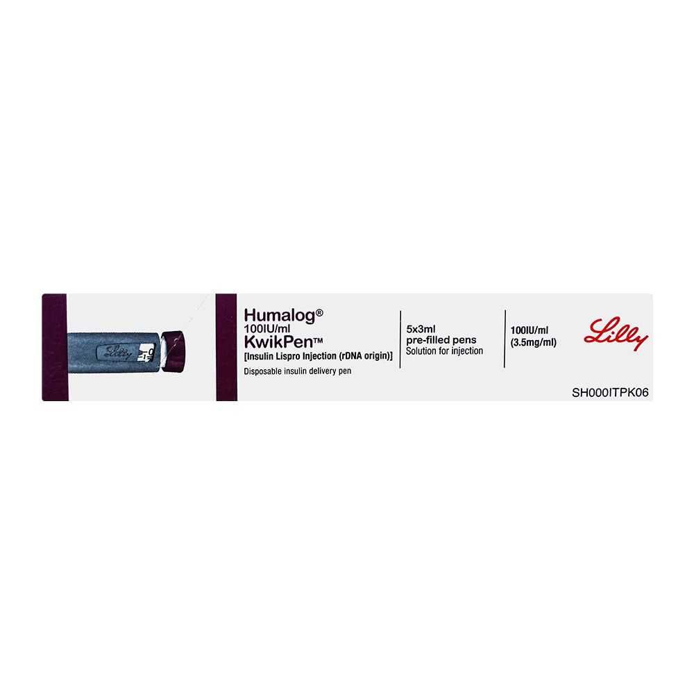 Purchase Eli Lilly Humalog KwikPen, 100IU/ml, 3.5mg/ml, 3ml Online at ...