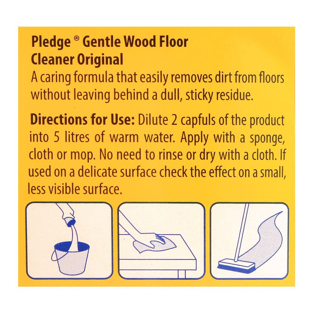 Order Pledge Clean It Gentle Wood Floor Cleaner, Original, 1000ml ...