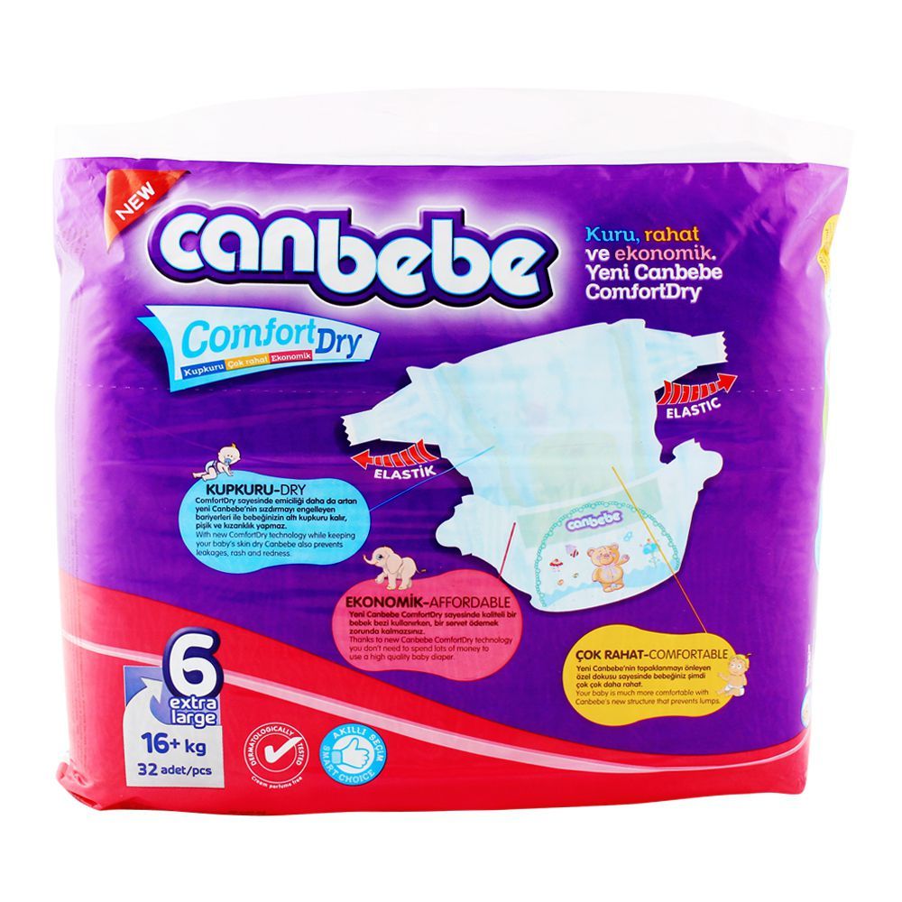 Purchase Canbebe Jumbo Extra Large No. 6, 16+ KG 32-Pack Online at ...