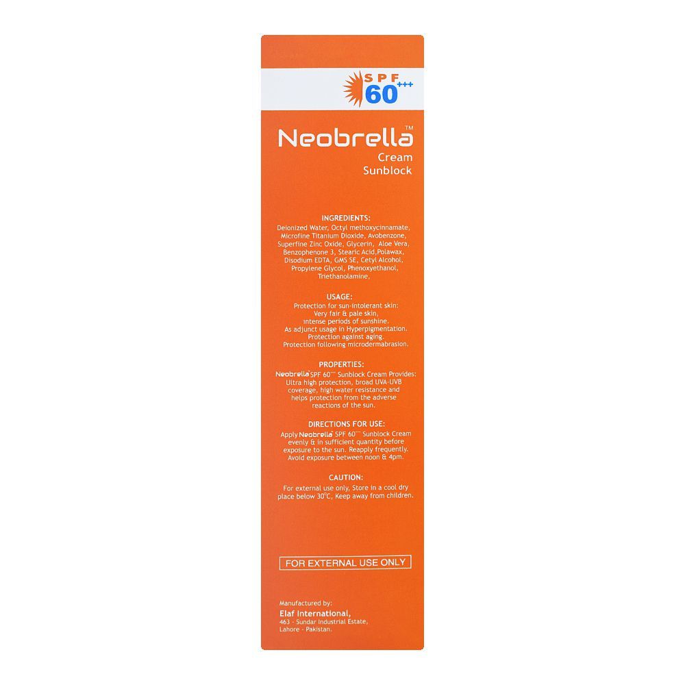 Order Neophar Skin Sciences Neobrella SPF60 Cream Sunblock PA+++, 50ml ...