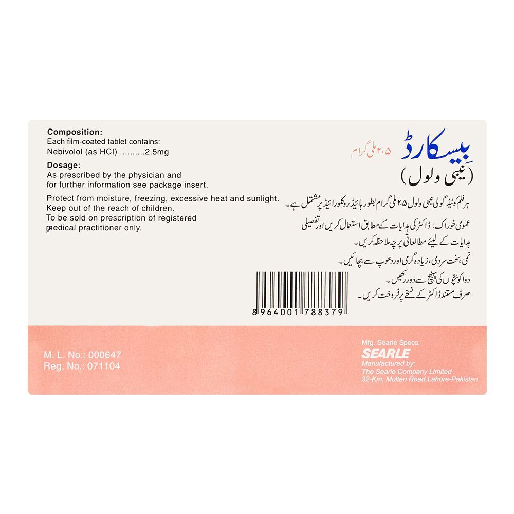 Buy Searle Byscard Tablet, 2.5mg, 14-Pack Online at Special Price in ...