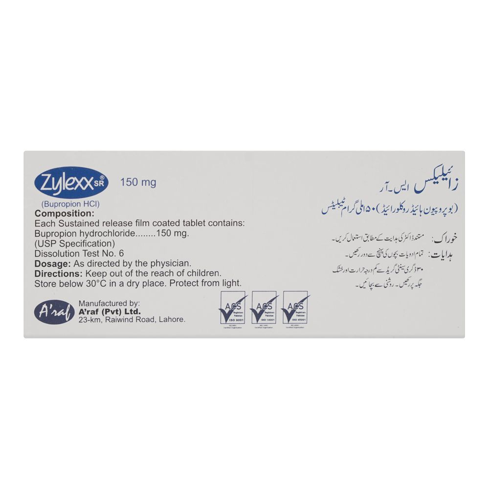 Araf Pharma Zylexx Sr Tablet, 150mg, 20-Pack