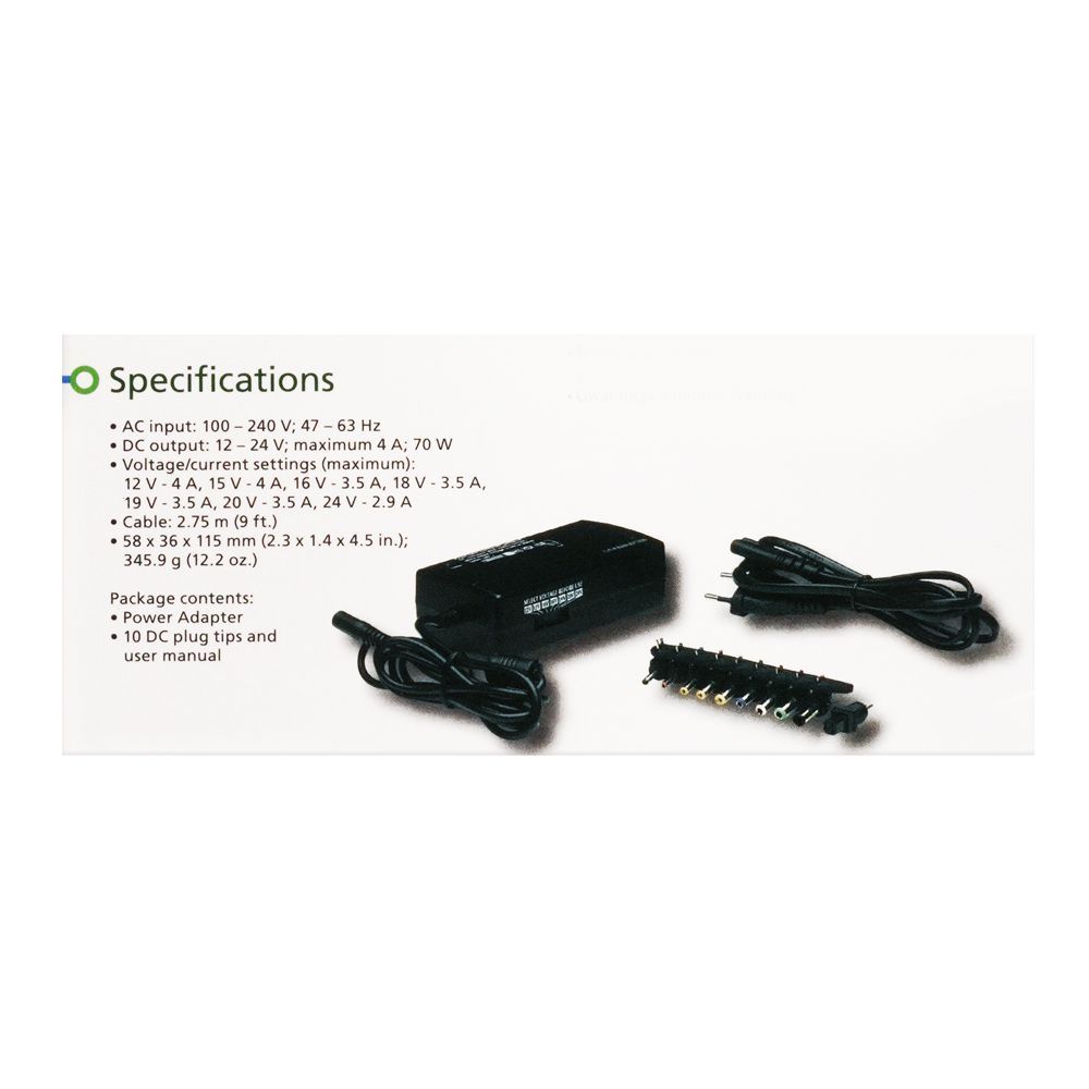 Order Manhattan Adjustable Voltage Power Adapter 70W, 100854 Online at ...