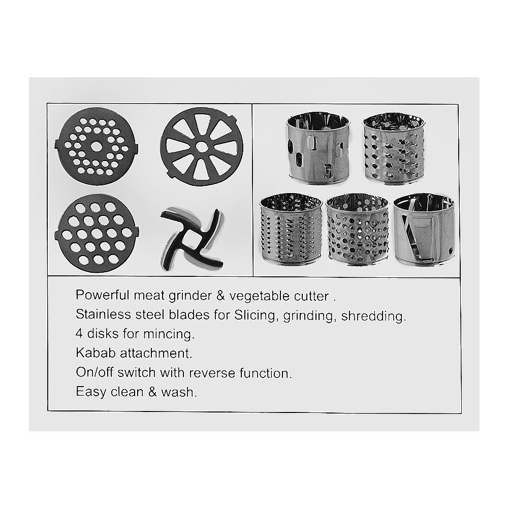 Purchase Anex Super Meat Grinder & Vegetable Cutter With 4 Disks, 1200W ...