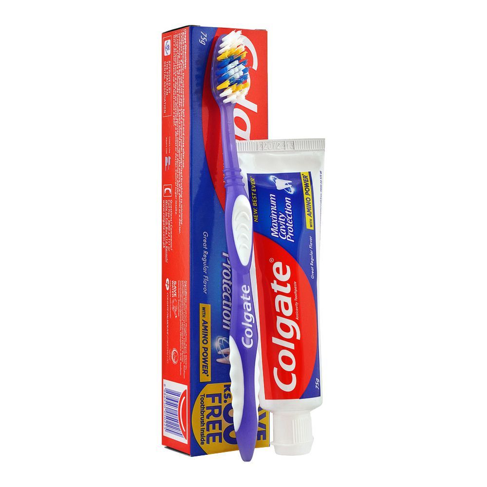 Purchase Colgate Maximum Cavity Protection Tooth Paste 75g, Free Tooth ...