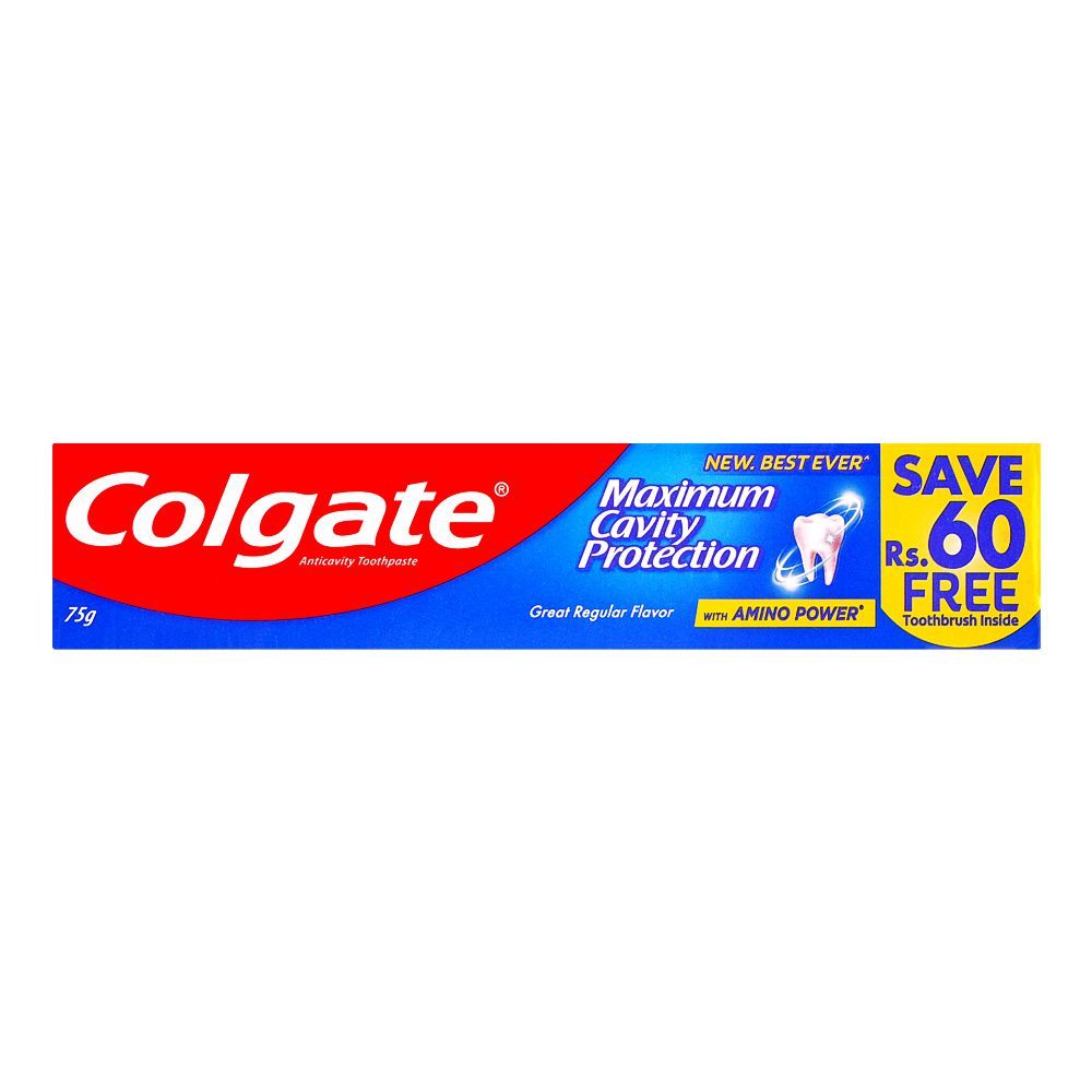 Purchase Colgate Maximum Cavity Protection Tooth Paste 75g, Free Tooth ...