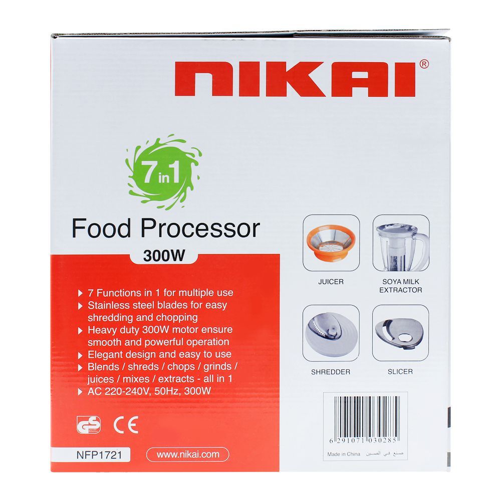 Order Nikai 7-In-1 Food Processor, 300W, NFP1721 Online at Special ...