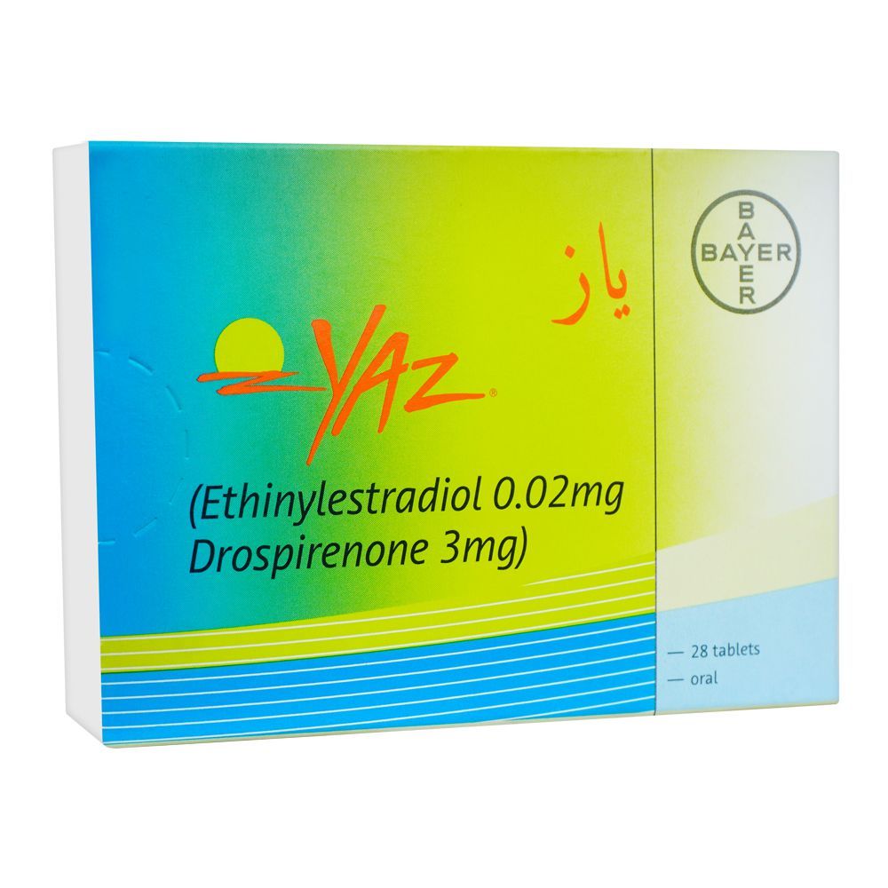 Buy Bayer Pharmaceuticals Yaz Tablet, Oral, Ethinylestradiol 0.02mg And ...