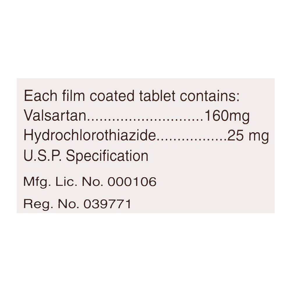 Purchase Tabros Pharma Co-Valtec Tablet, 160/25mg, 28-Pack Online at ...