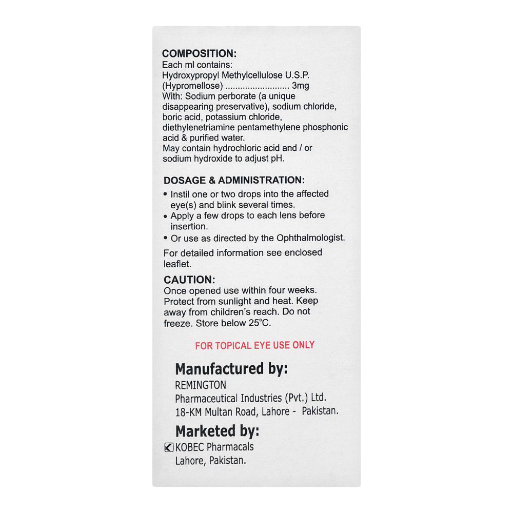 Order Kobec Pharma Tearkool Eye Drop, Artificial Tears, 10ml Online at ...