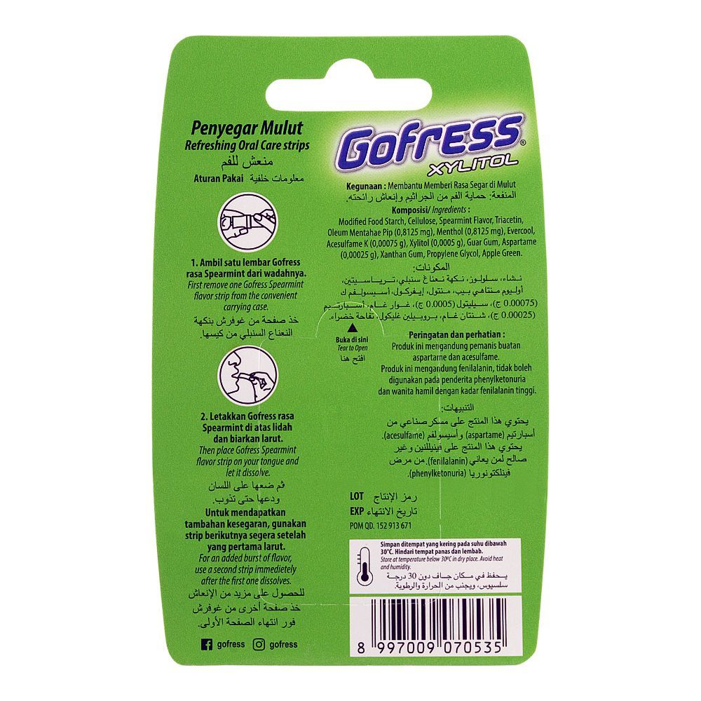 Buy Gofress Oral Care Strip, Spearmint, Mild, 24-Pack Online at Best ...