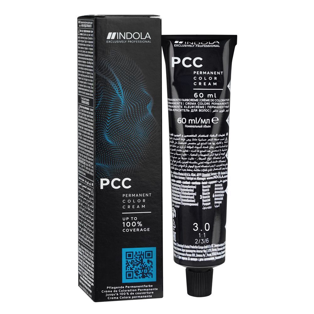 Purchase Indola PCC Natural Permanent Hair Color Cream, 60ml, 3.0 Dark ...