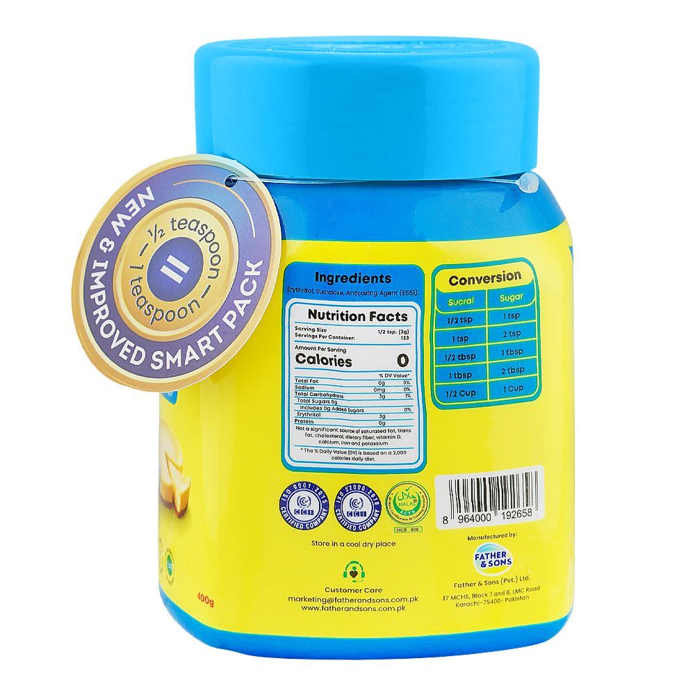 Sucral Zero Calories Sweetener Jar, 400g