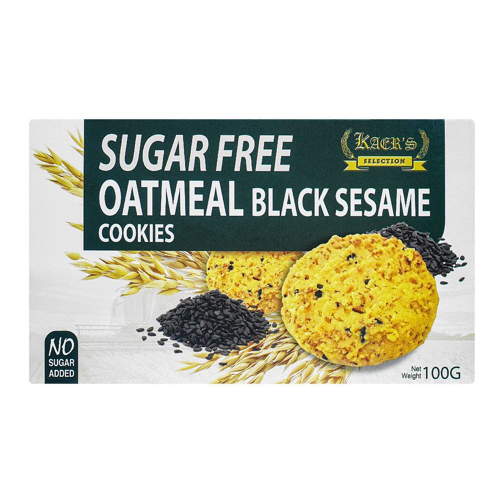 Order Kaers Selection Sugar-Free Oatmeal Black Sesame Cookies, 100g ...