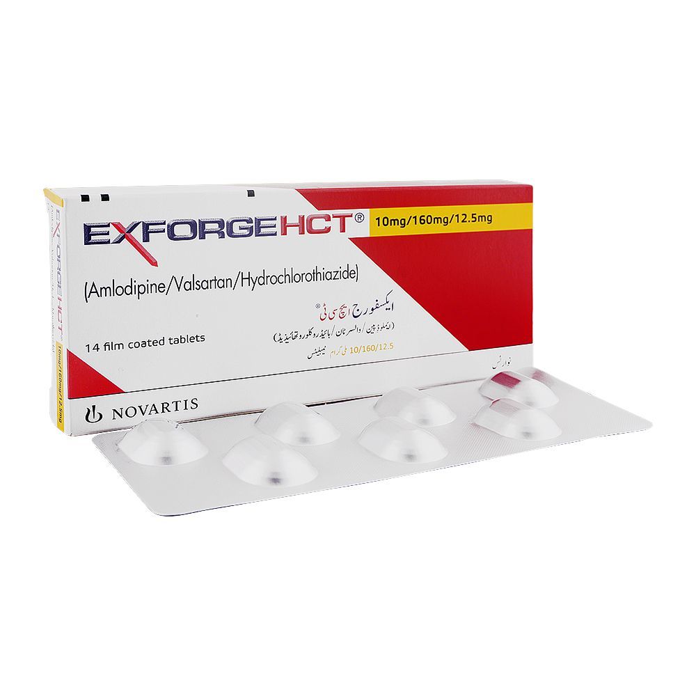 Buy Novartis Pharmaceuticals Exforge HCT Tablet, 10mg/160mg/12.5mg, 14 ...