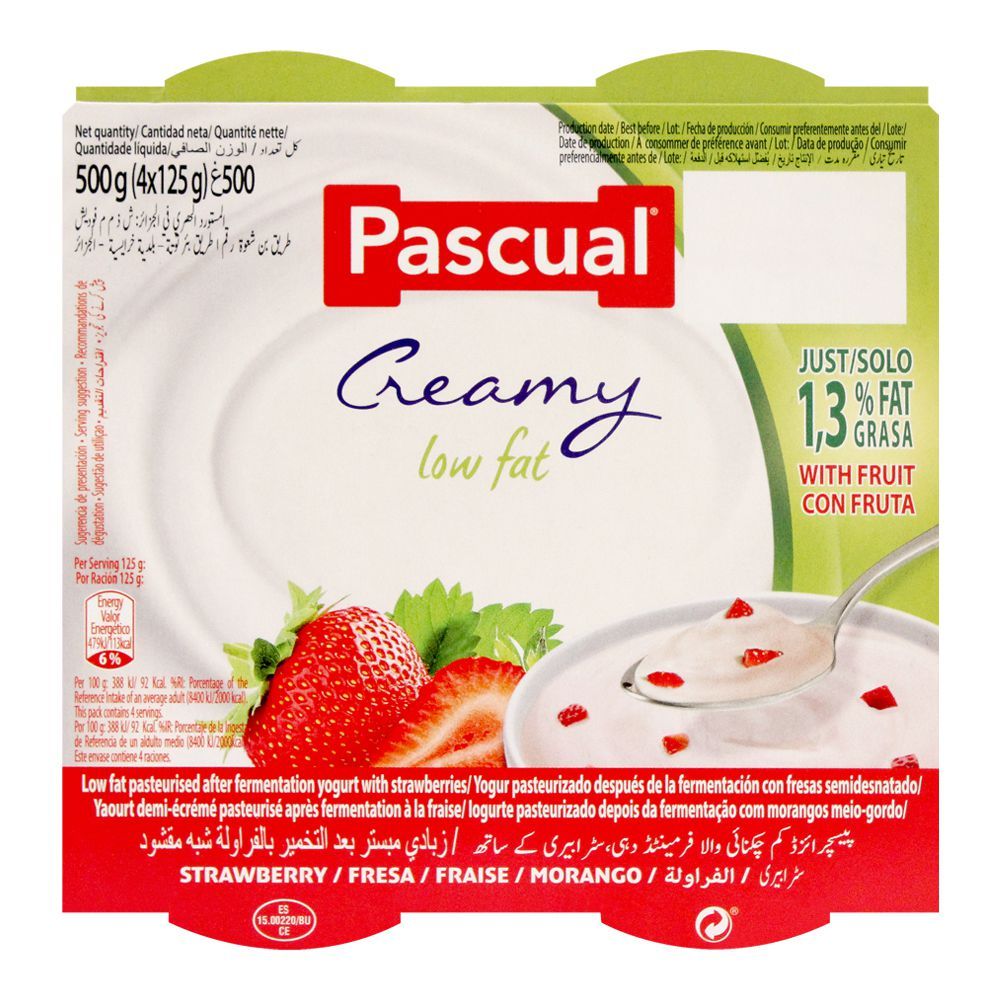 Order Pascual Strawberries Low Fat Fruit Yogurt, 500g Online at Best ...