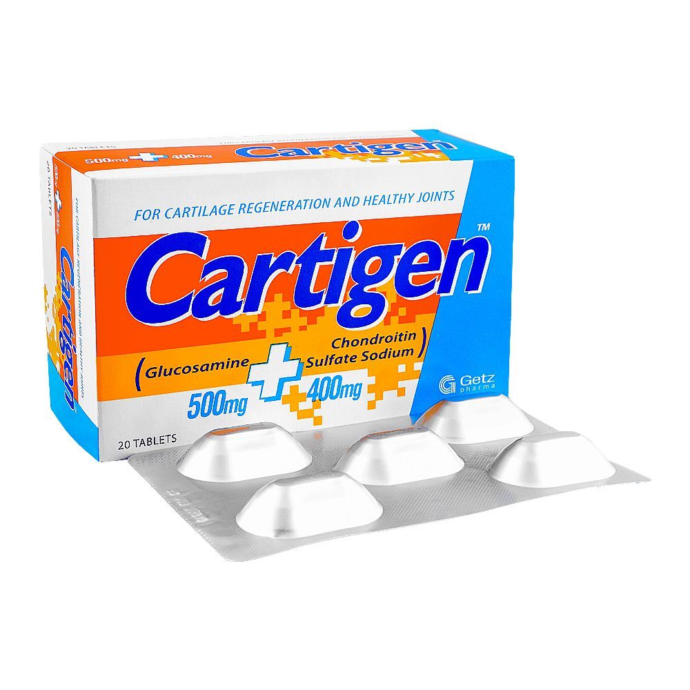 Buy Getz Pharma Cartigen Tablet, 500mg + 400mg, 20-Pack Online at Best ...
