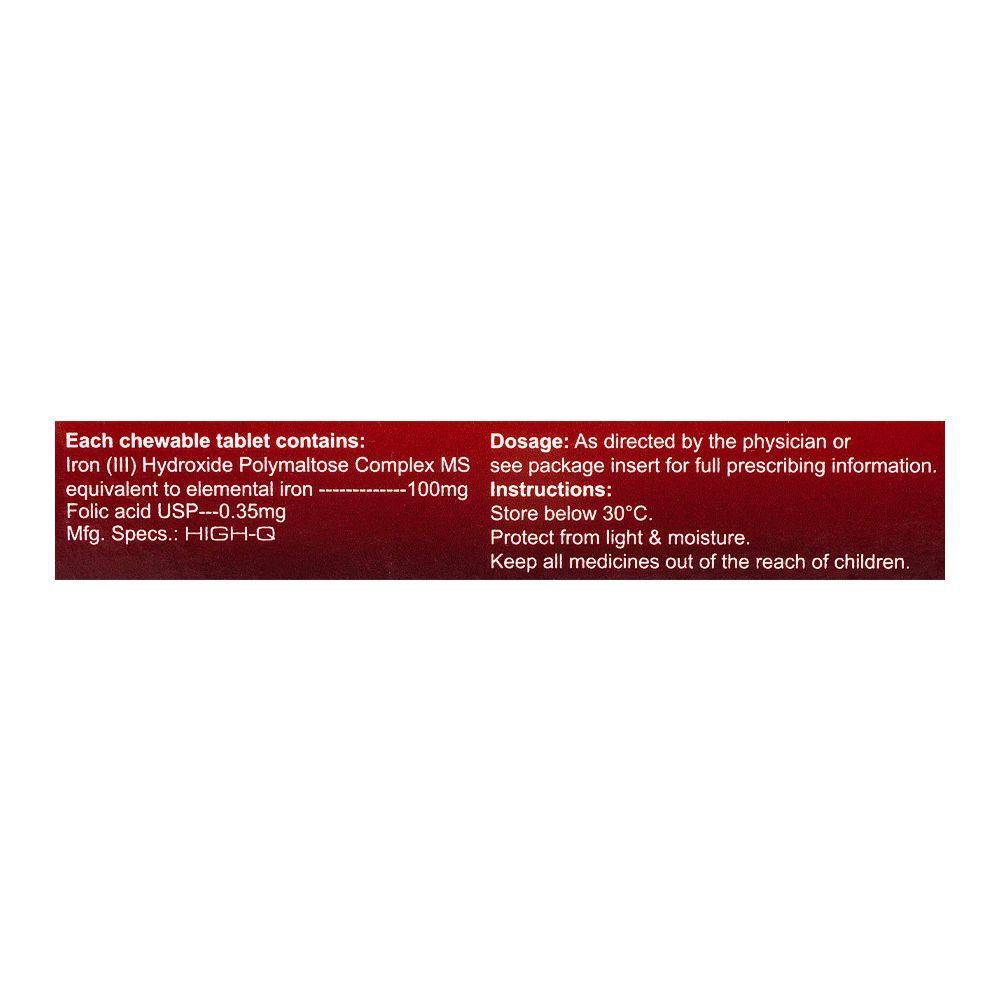 Purchase High-Q Pharmaceuticals Polymalt-F Tablet, 100mg+0.35mg, 30 ...