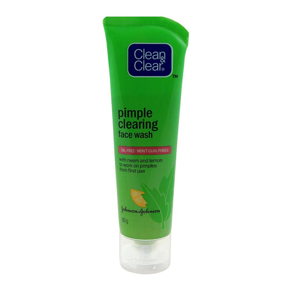 Buy Clean & Clear Pimple Clearing Face Wash, Oil Free, 80g Online at ...