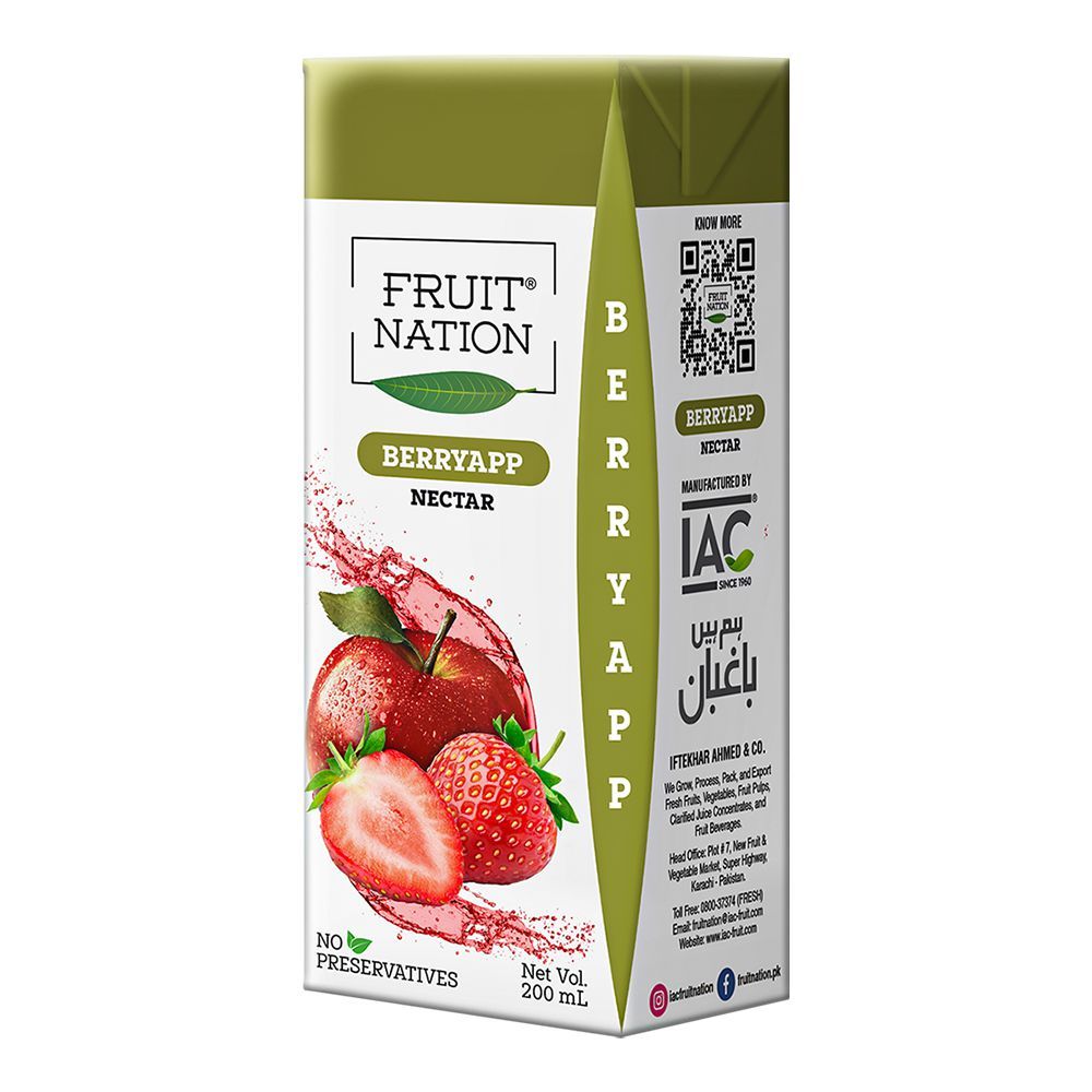 Buy Fruit Nation BerryApp Nectar, 200ml Online at Special Price in ...