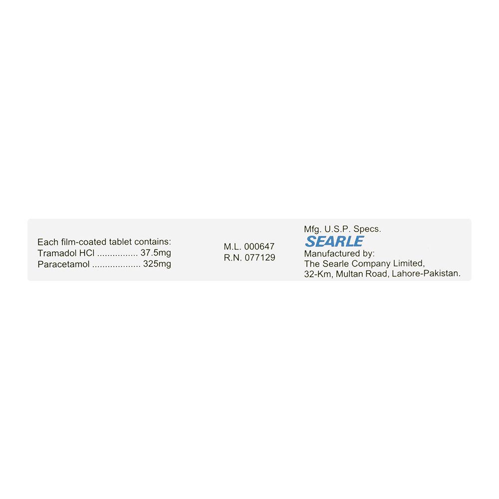 Purchase Searle Tramal Plus Tablet, 37.5mg + 325mg, 10-Pack Online at ...