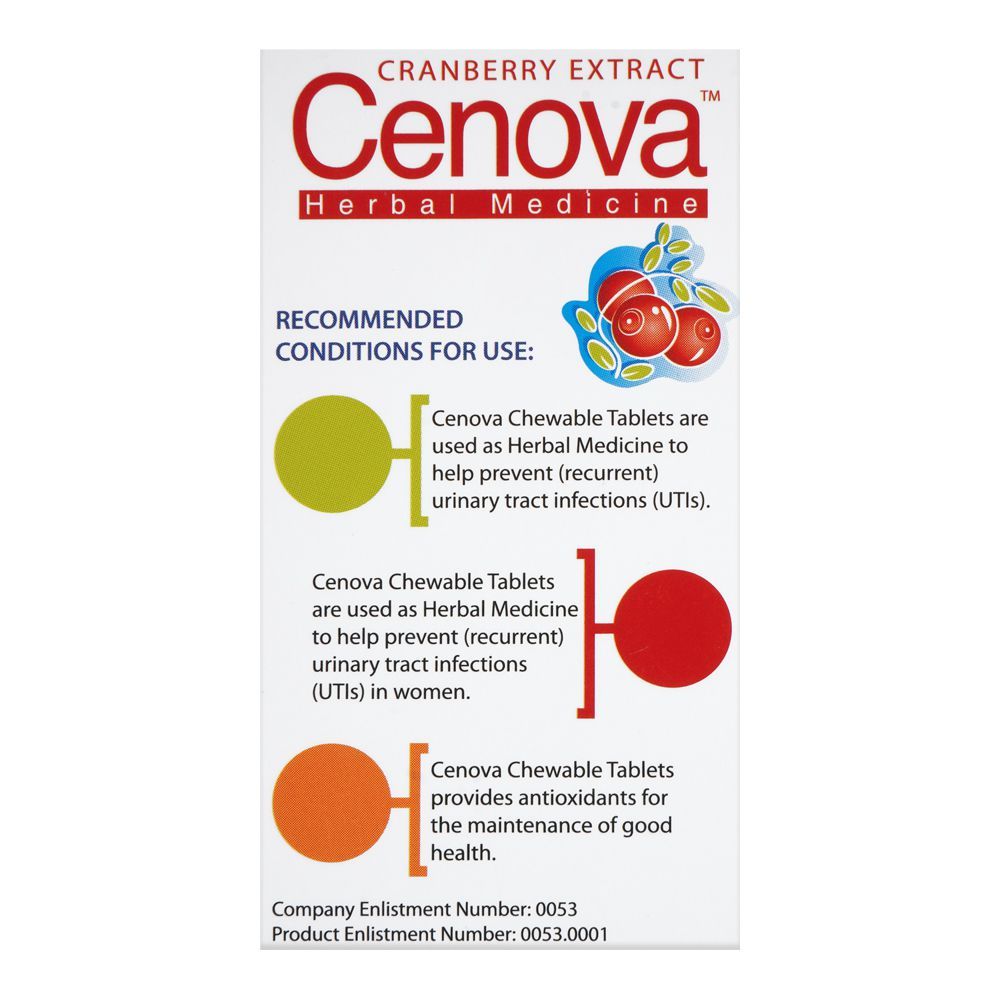 Order Getz Pharma Cenova Chewable Tablet, Cranberry Extract, 14-Pack ...