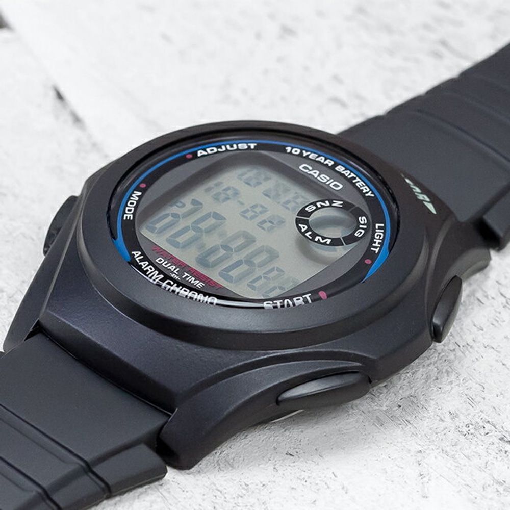 Purchase Casio Youth Illuminator Black/Blue Dual-Time Digital Alarm Men ...