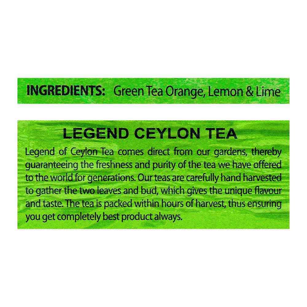 Purchase Legend Ceylon Green Tea, Orange, Lemon & Lime, 25 Tea Bags ...