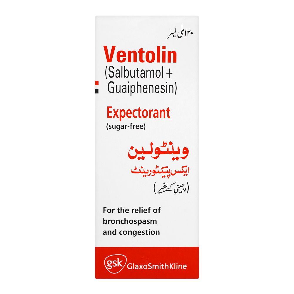 Order GSK Ventolin Expectorant Sugar-Free, 120ml Online at Special ...