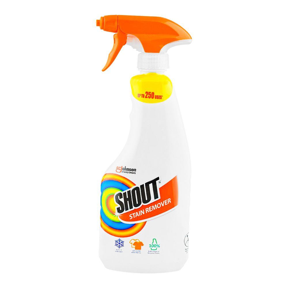 Mr. Muscle Shout Trigger Laundry Stain Remover Liquid, Fresh Scent, 500ml