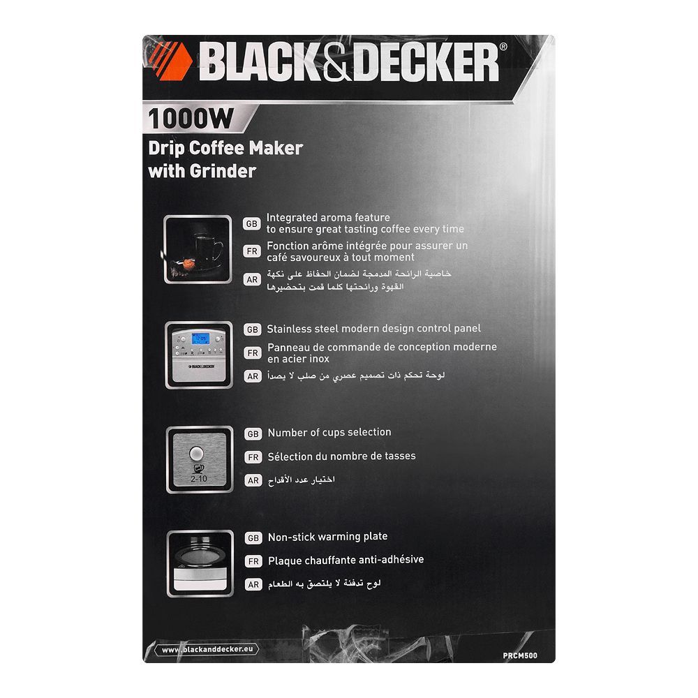 Order Black & Decker Drip Coffee Maker With Grinder, PRCM-500 Online at ...