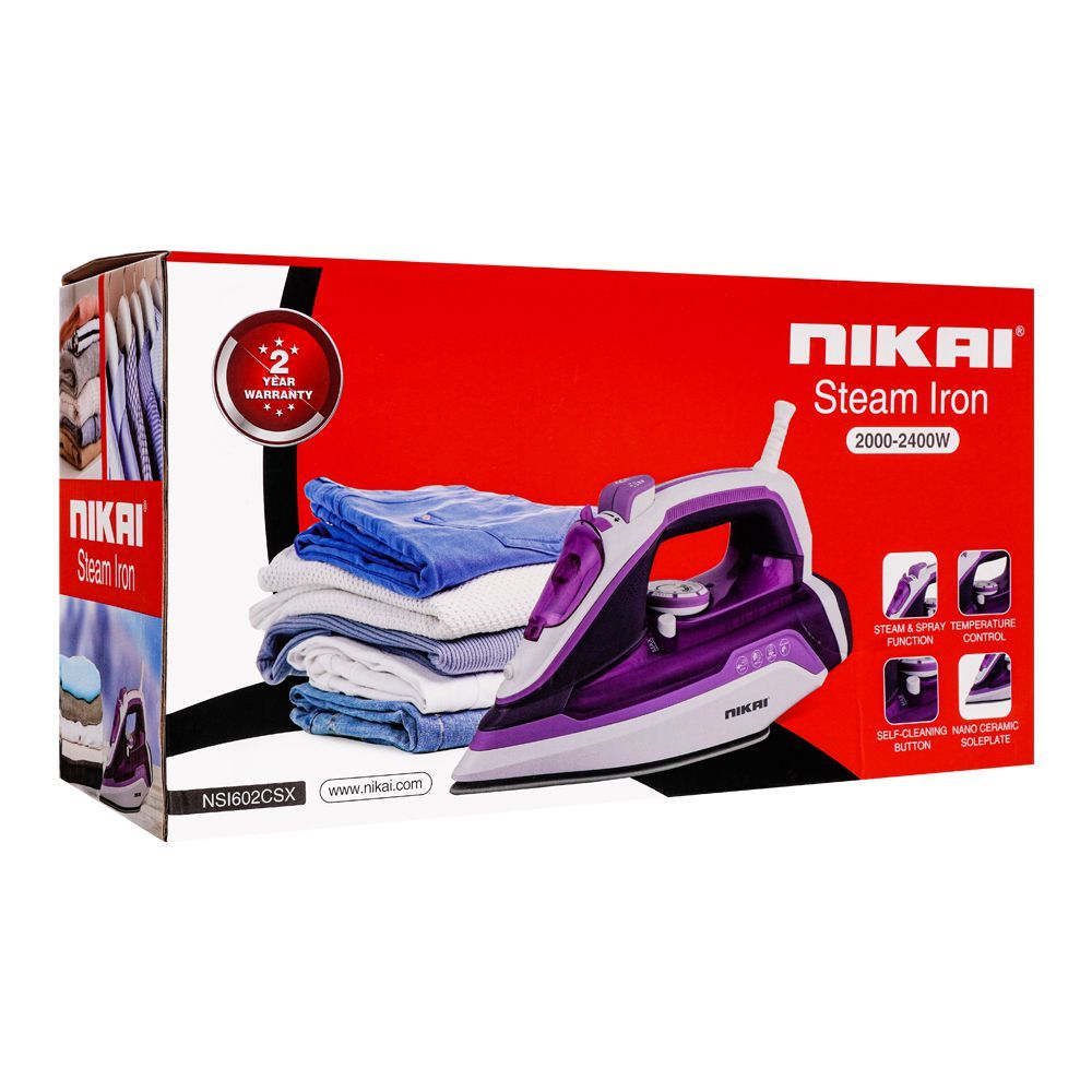 Order Nikai Steam Iron, 2000W, NSI-602CSX Online at Best Price in ...