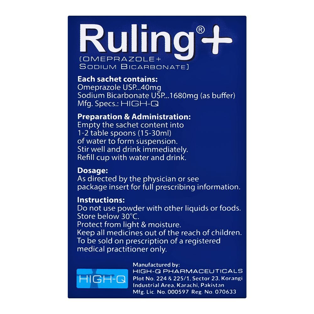 Purchase High-Q Pharmaceuticals Ruling Sachet, 40mg, 10-Pack Online at ...