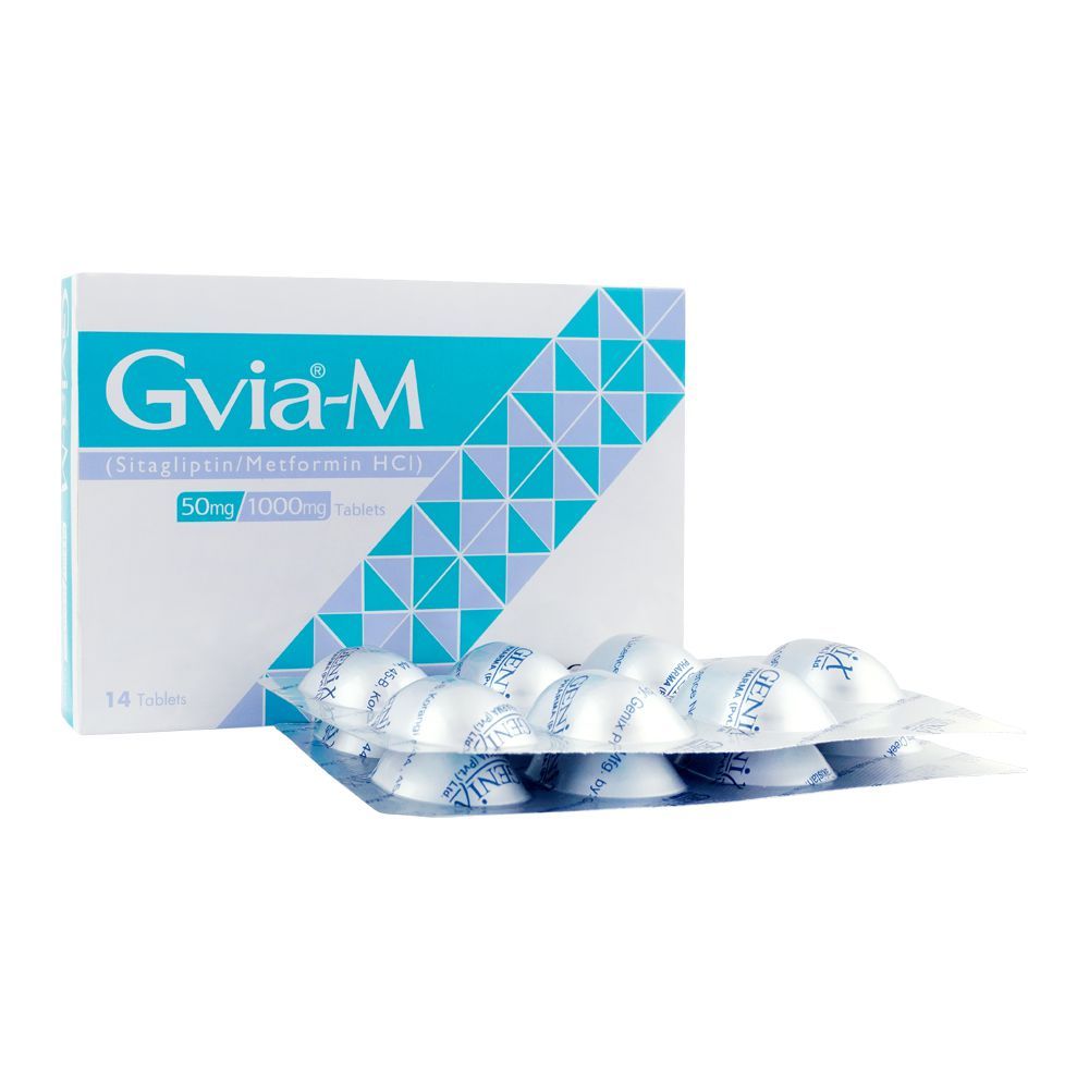 Buy Genix Pharma Gvia-M Tablet, 50mg/1000mg, 14-Pack Online at Best ...