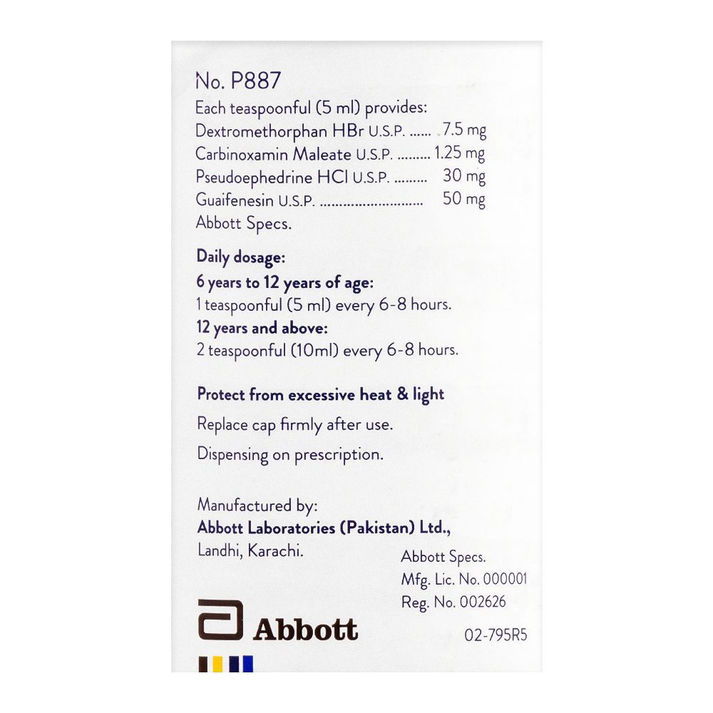 Buy Abbott Rondec C Syrup, 120ml Online at Special Price in Pakistan ...