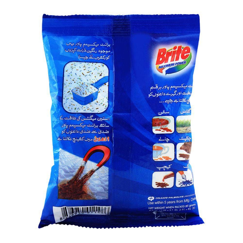 Order Brite Maximum Power Detergent Powder 85g Online at Special Price ...