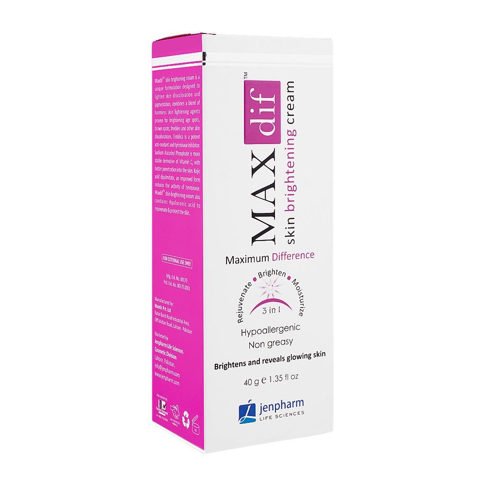Buy Jen Pharm Maxdif Skin Brightening Cream, 40g Online at Special ...