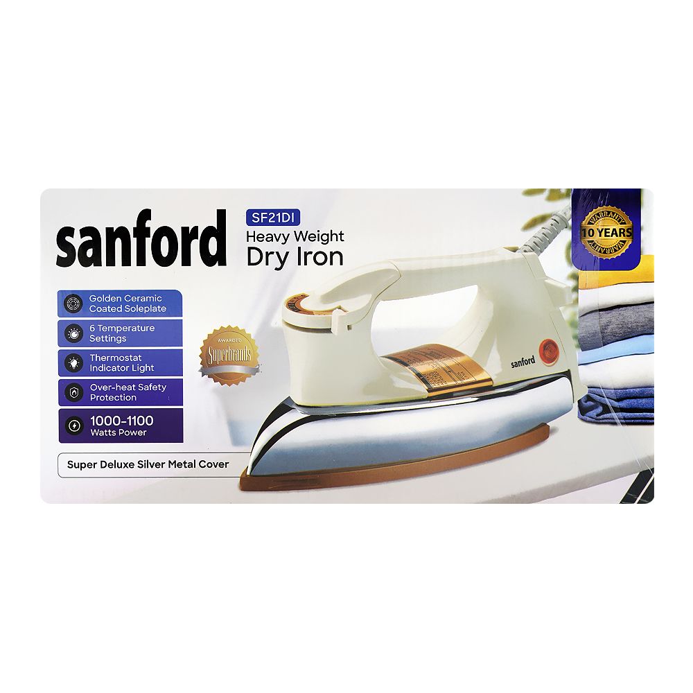Sanford Heavy Weight Dry Iron, 1000-1100W, 220-240V, SF-21D1