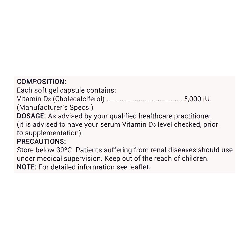 Buy CCL Pharmaceuticals Dan-D Soft Gel Capsules, 5000IU, 30-Pack Online ...