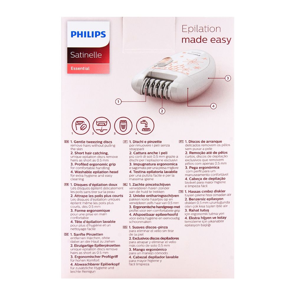 Buy Philips Satinelle Essential For Legs Compact Epilator White ...