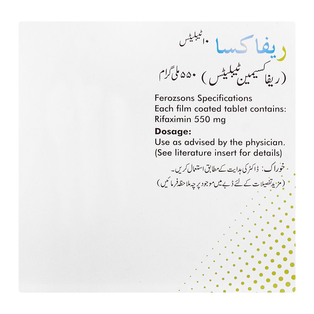 Buy Ferozsons Laboratories Rifaxa Tablet, 550mg, 10-Pack Online at ...