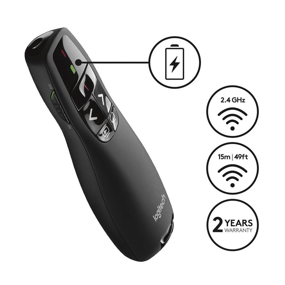 Buy Logitech Laser Presentation Remote, Black, R400 Online at Best ...