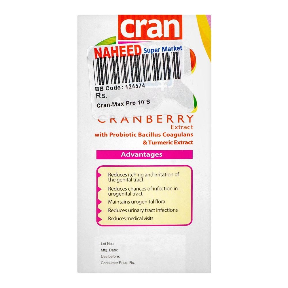 Order Hilton Pharma Cran-Max Pro Sachet, 10-Pack Online at Special ...