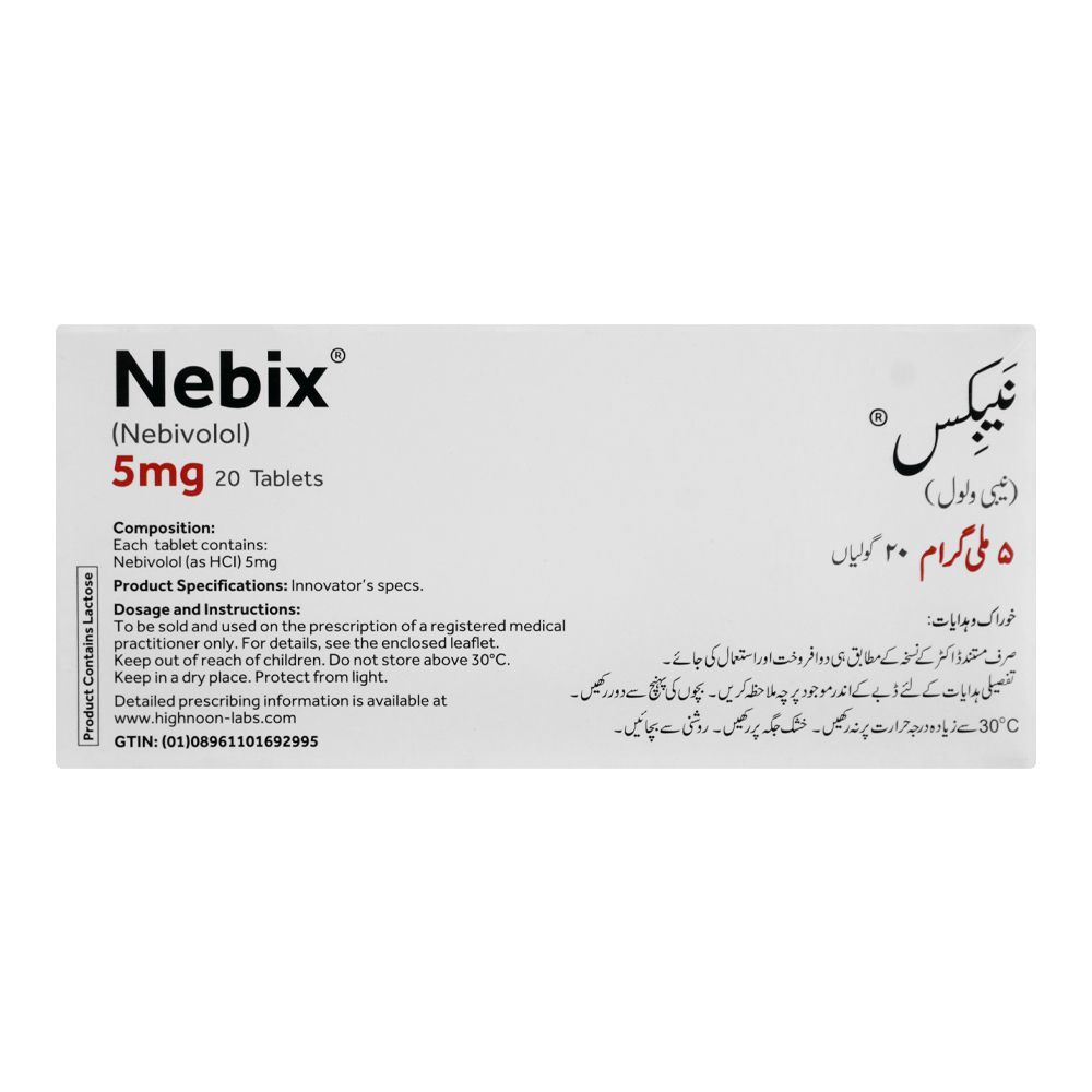 Purchase Highnoon Laboratories Nebix Tablet, 5mg, 20-Pack Online at ...