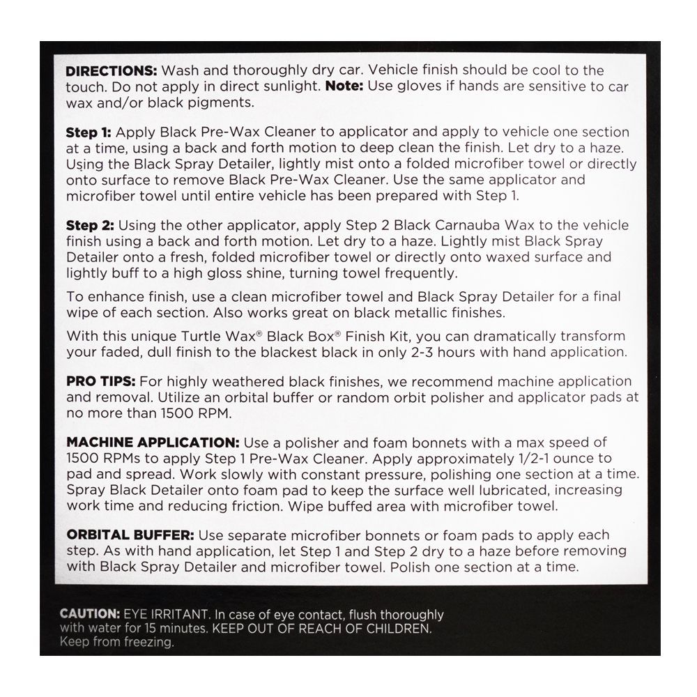 Purchase Turtle Wax Jet Black, Box Kit, T-3KT Online at Best Price in ...