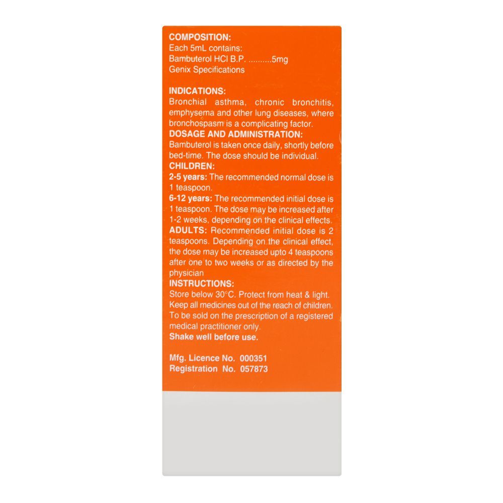 Genix Pharma Btno Syrup, 120ml