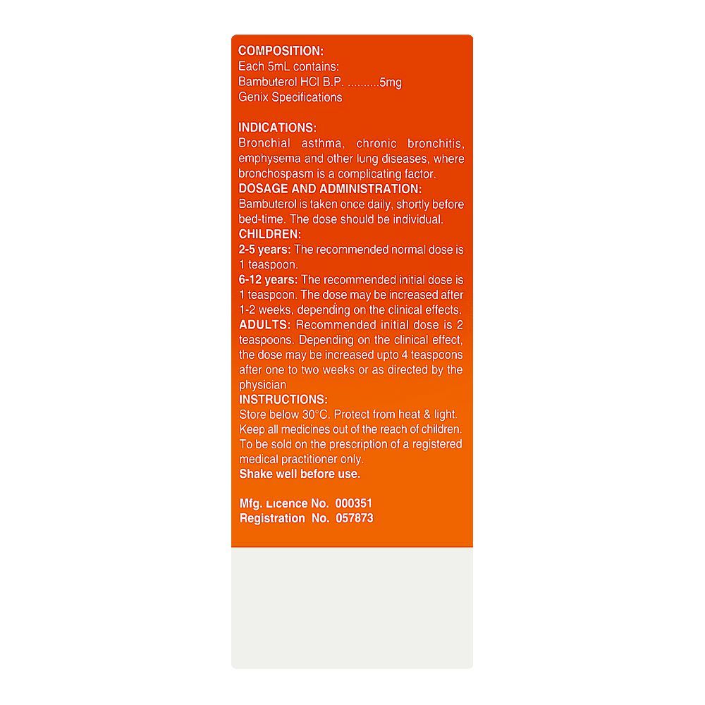 Genix Pharma Btno Syrup, 120ml