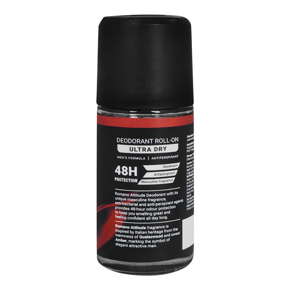 Order Romano Attitude Ultra Dry 48H Deodorant Roll-On, For Men, 50ml ...