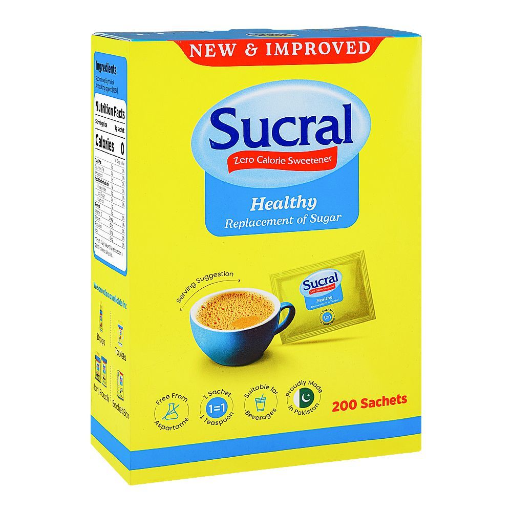 Purchase Sucral Zero Calorie Sweetener Sachets Box, 200-Pack Online at ...