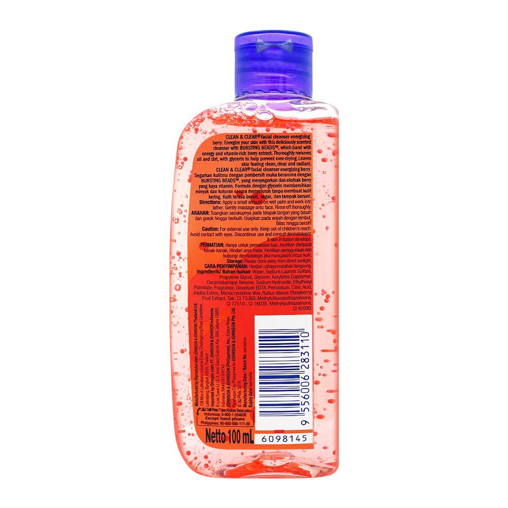 Buy Clean & Clear Fruit Essentials Energizing Berry Facial Cleanser ...